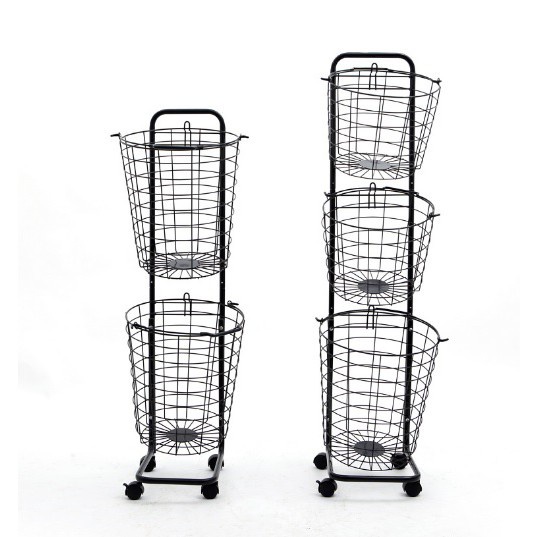 3 Tier Moveable Laundry Basket with Wheels 0134 | Shopee Malaysia