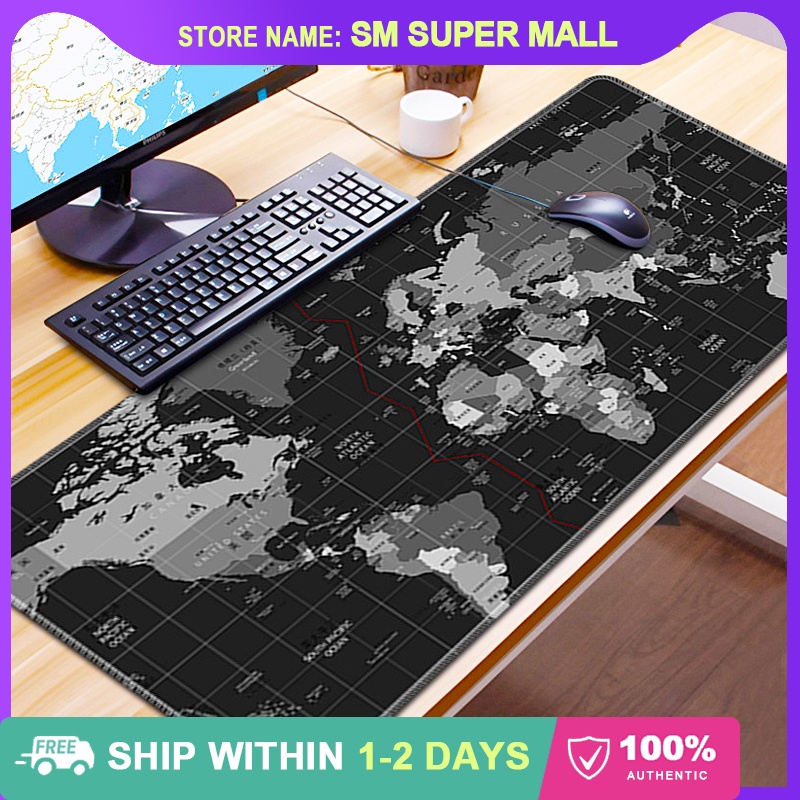 【World Map Large Mouse Mat Extended Soft Mouse Pad for Gaming (900 ...