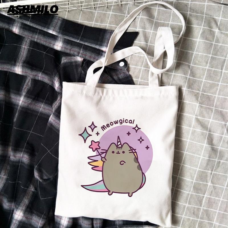 Cute Pusheen Cat Animal Bags Shoulder Bags For Girls Fashion Shopper ...
