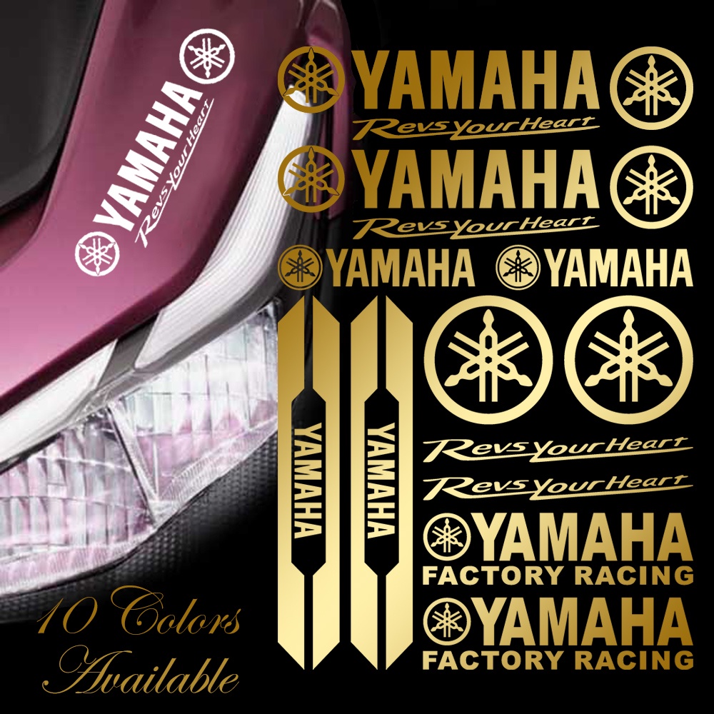 Yamaha Logo Emblem Motorcycle Helmet Reflective Cahaya Cutting Stickers ...