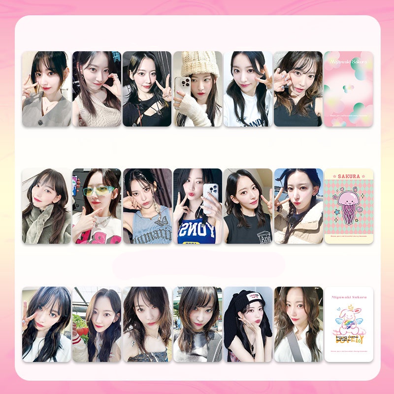 6pcs/set LE SSERAFIM Album UNFORGIVEN Photocards Lomo Cards SAKURA ...