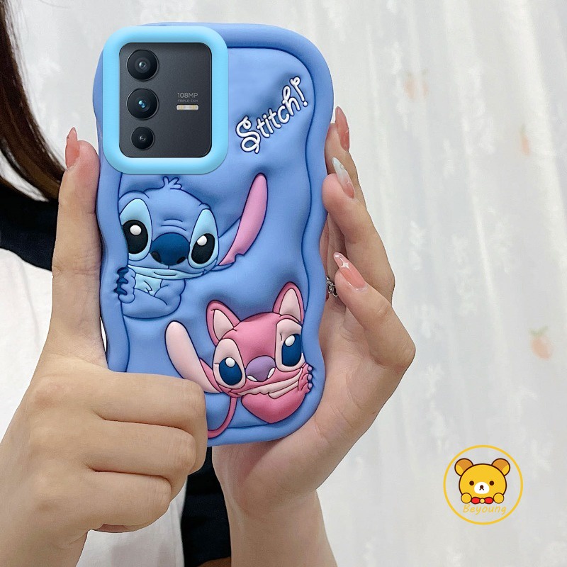 Cute Cartoon 3D Stitch Silicone Phone Case For Vivo V23 5G V20 Pro Y17 ...