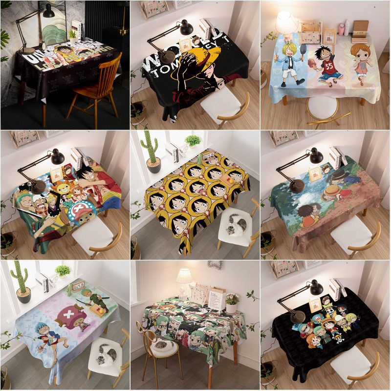 Japanese Anime Pattern Tablecloth Luffy One Piece Cartoon Computer ...