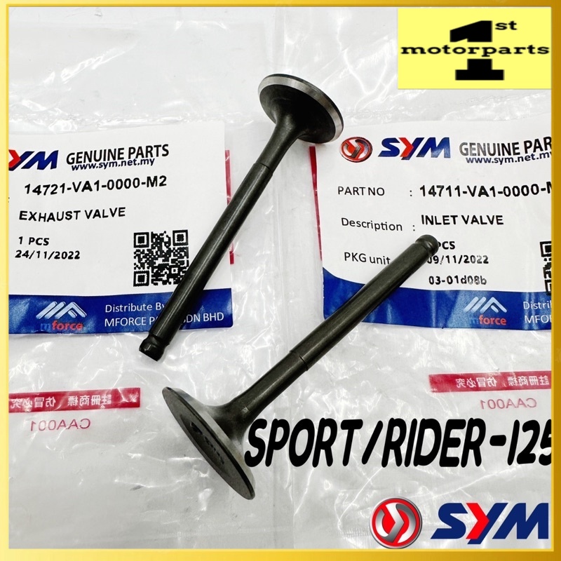 [100% ORI SYM] SPORT RIDER 125i INTAKE & EXHAUST VALVE ENGINE VALVE SET ...