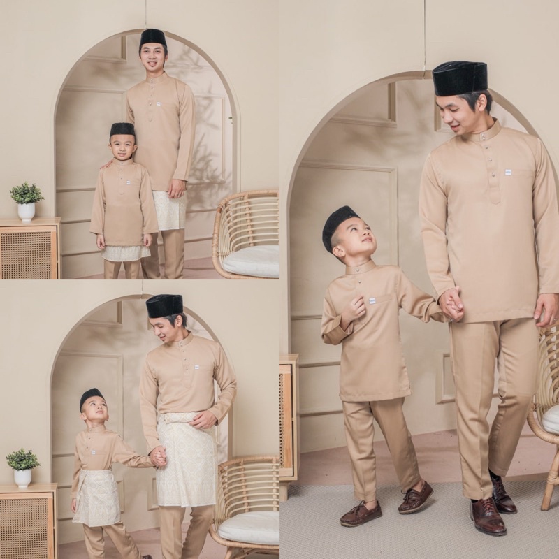 BAJU MELAYU SEDONDON |SET AYAH DAN ANAK| BAJU MELAYU SLIM FIT | BAJU ...