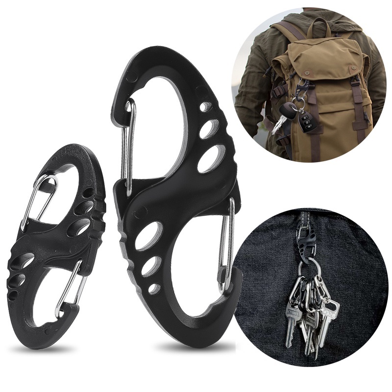 1Pc Outdoor 8-shaped Climbing Carabiners Keychain Camping Bottle Hooks ...