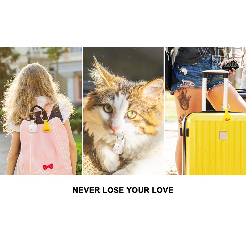 AirTag Cute Cartoon Duck Protective Cover Key Ring Tracker Keychain For ...