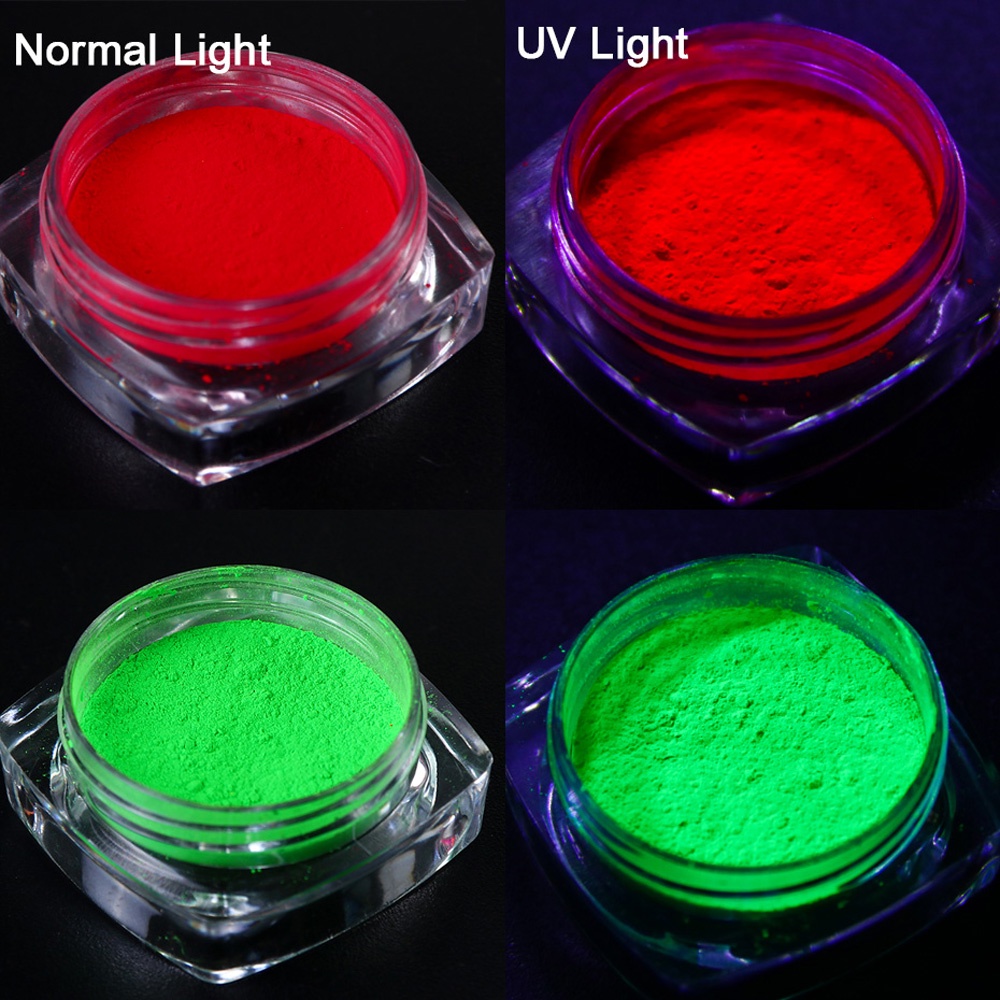 1pcs Neon Pigment Powder Nail Glitter Gradient Fluorescent Summer Candy ...