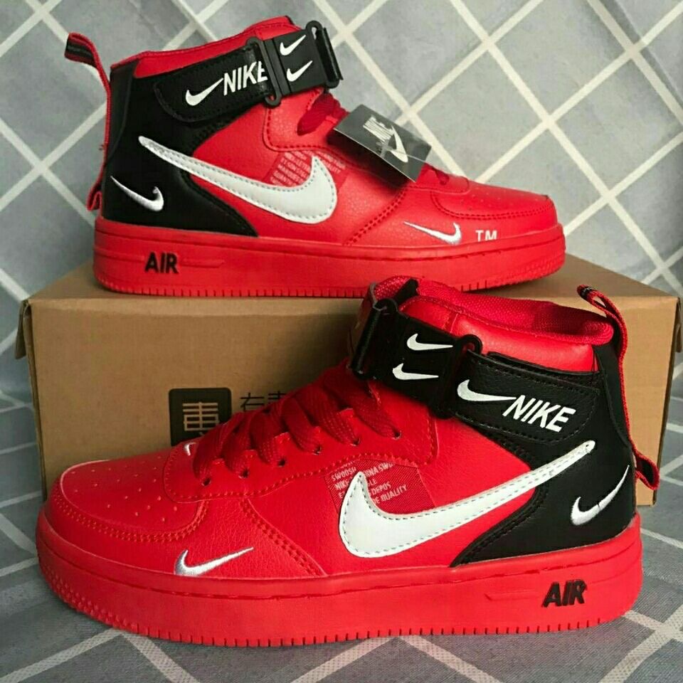 AF1 Low Cut Air Force 1 New Couple Blue and White Embroidered Men's and ...