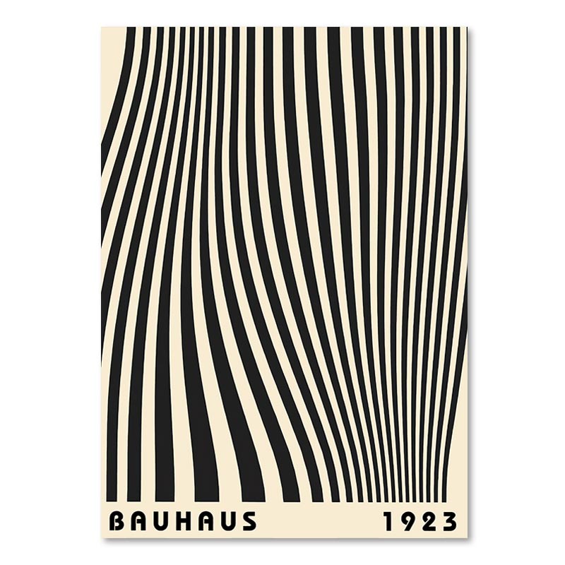 Abstract Bauhaus Lines Geometry Stripe Posters Nordic Vintage Pictures ...