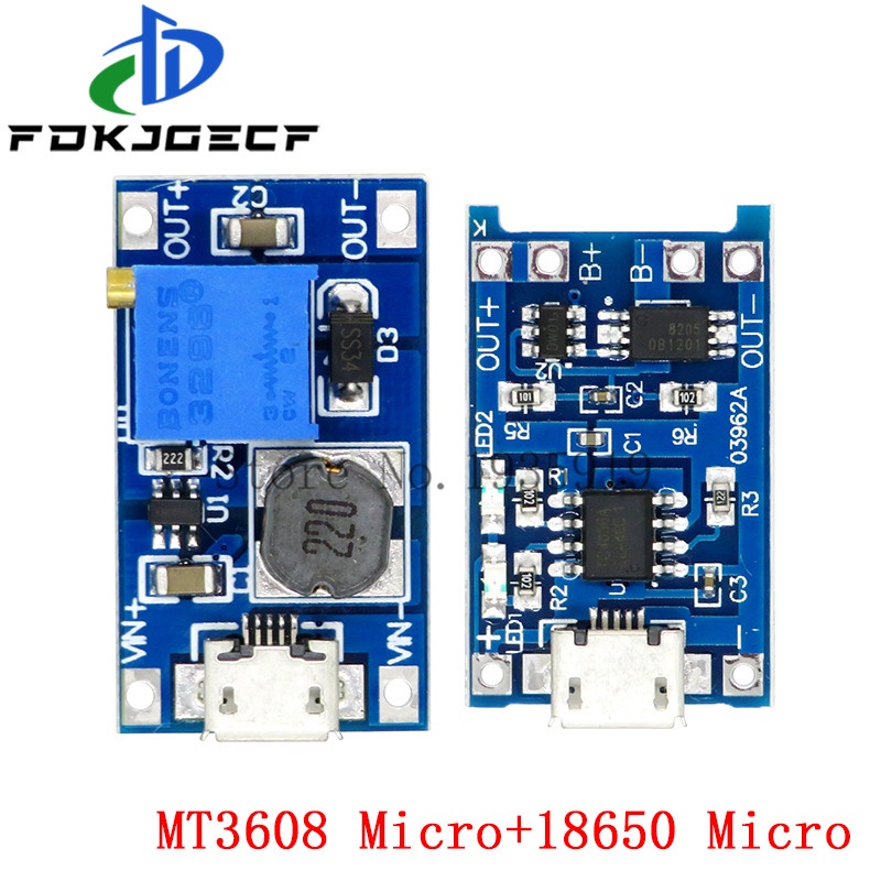 Micro USB 5V 1A 18650 TP4056 Lithium Battery Charger Module Charging ...