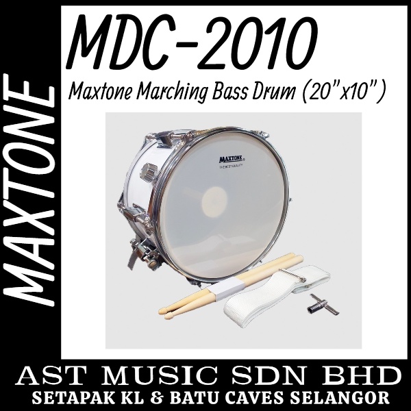 Maxtone MDC-2010 Marching Bass Drum (20"x10") | Shopee Malaysia