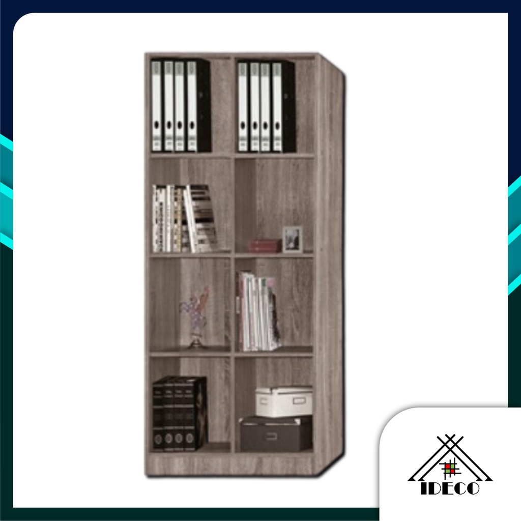 IDECO 8 Compartment Book Shelf | Multipurpose Display Cabinet | Almari ...