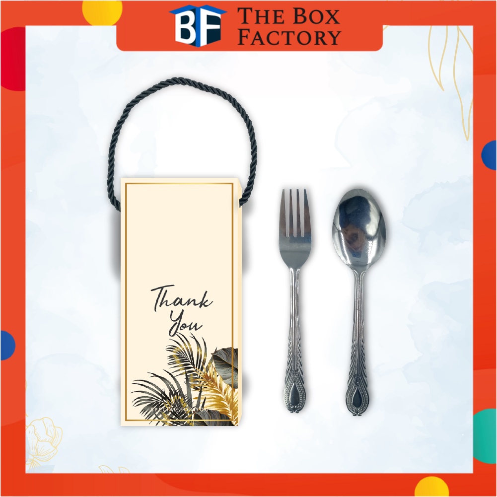 1SET PROMOSI Sudu Garpu Kotak Doorgift Sudu Garfu Set Goodies Box ...