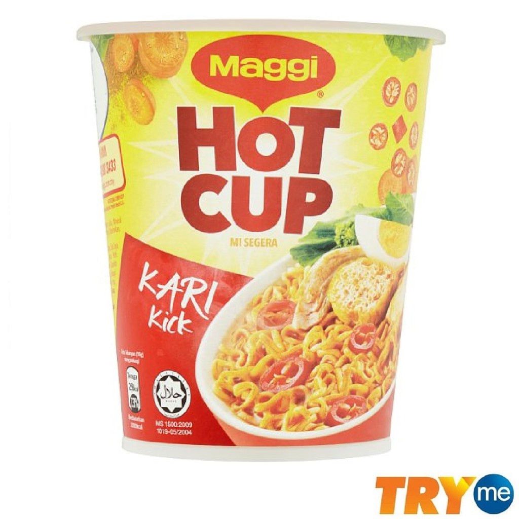 Maggi Hot Cup Instant Noodles Curry (59g) | Shopee Malaysia