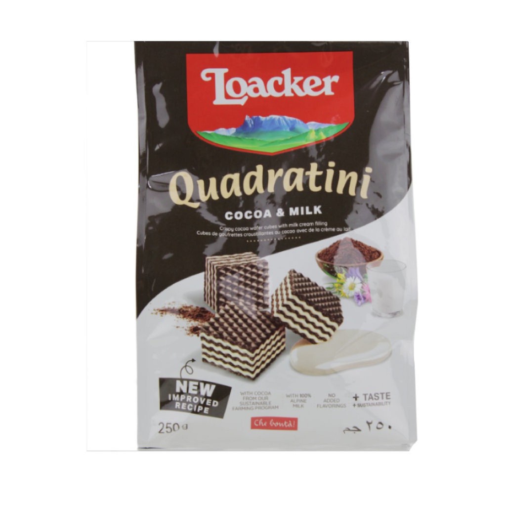 Loacker Quadratini Cocoa & Milk 250g | Shopee Malaysia
