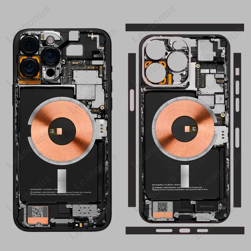 Tear Down Skin Compatible for iPhone 15 14 13 12 16 Pro Max Mini Back ...