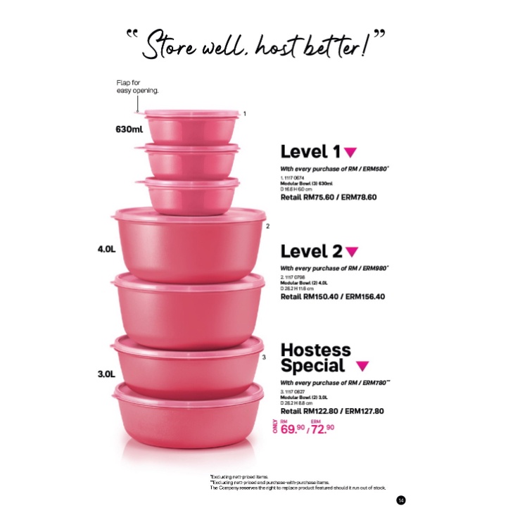 Tupperware New Modular Bowl Set (7pcs/Set) | Shopee Malaysia
