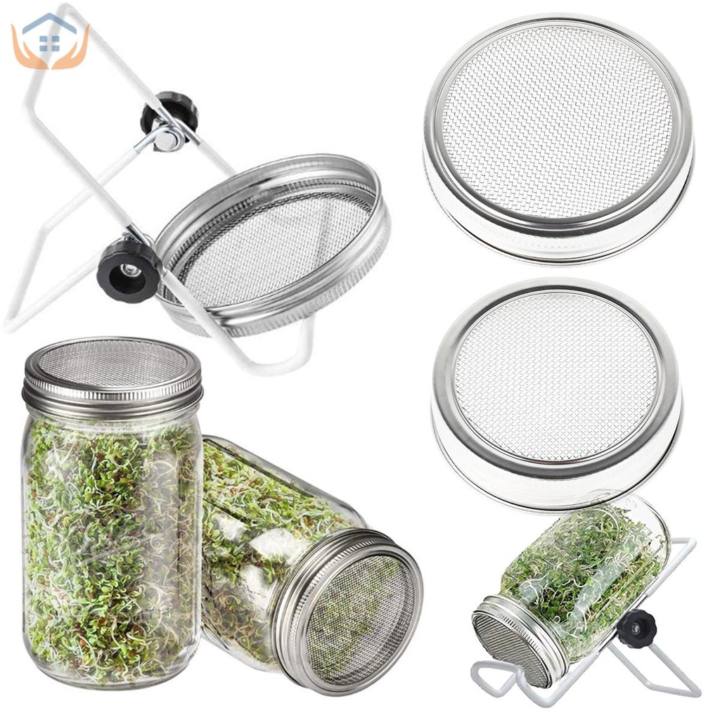 Sprouting Jar Lids Stainless Steel Seed Sprout Can Lid Wide Mouth ...