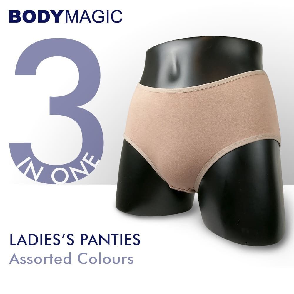 Body Magic 3 in 1 Ladies Panties Innerwear 27-3301 | Shopee Malaysia