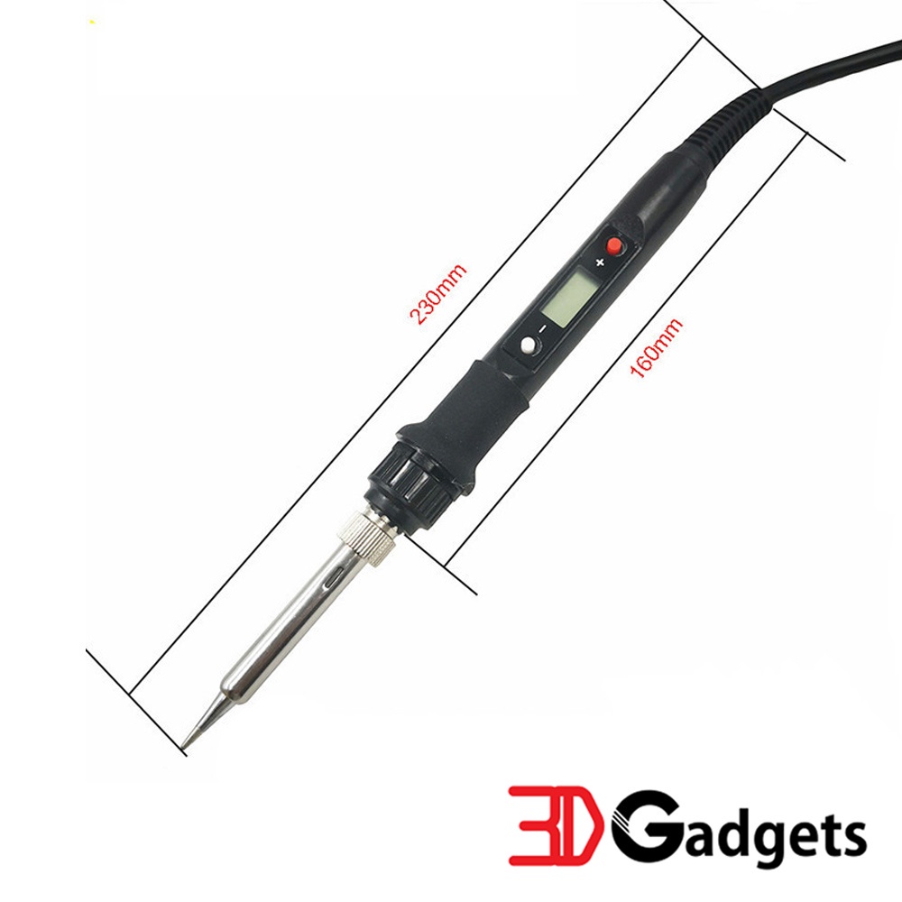 80W Adjustable Temperature LCD Digital Electronics Soldering Iron ...