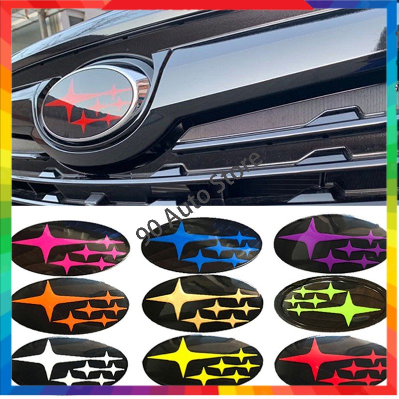 💖2pcs Modified Car Logo Front Hood Grille Sticker Auto Rear Emblem ...