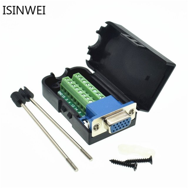 DB15 Female D-SUB 3 Row 15 Pin VGA Plug Breakout Terminal Solderless Connector | Shopee Malaysia