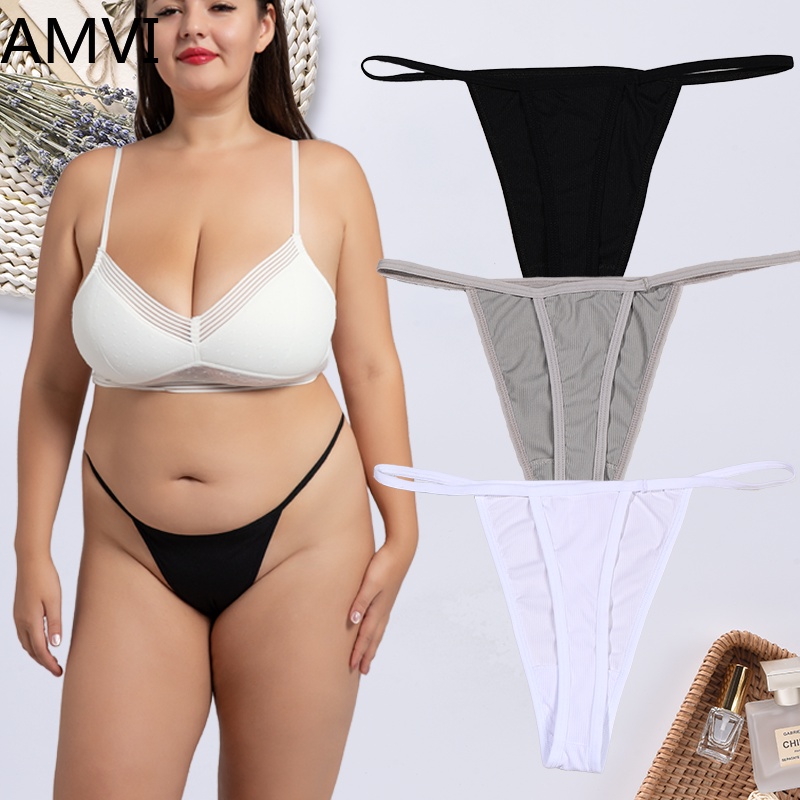 AMVI L-4XL Panty Plus Size for Women underwear Sexy Summer Seamless Panties LadiesLow-Waist ...
