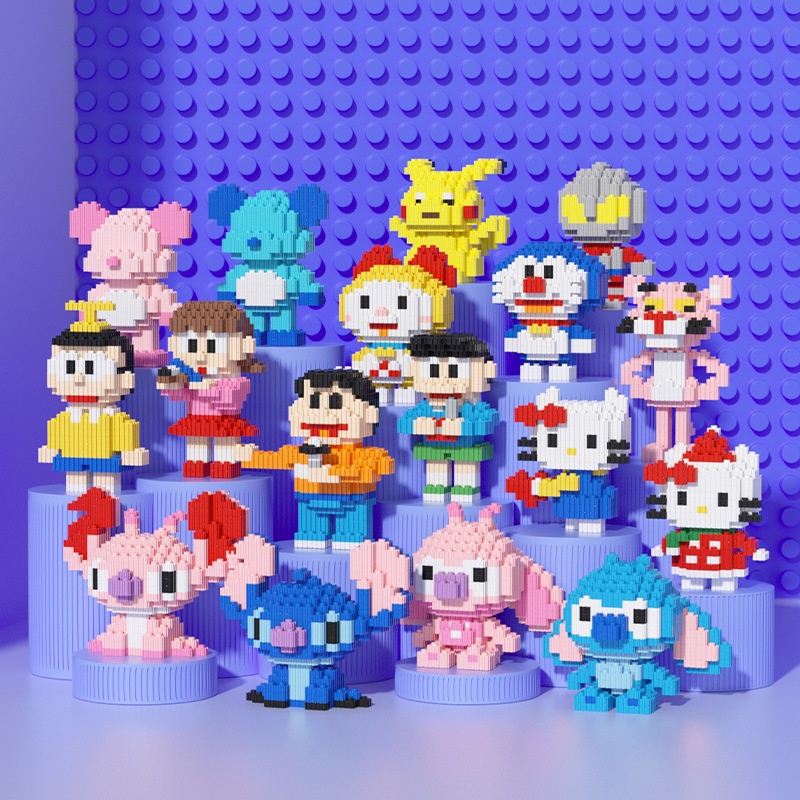 Mini Cartoon Block | DIY kid Disney Character Model Building Blocks Nano block Action Figures 积木 ...