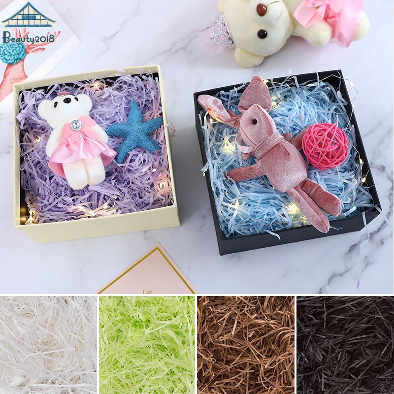 10g-50g Multicolor Raffia Grass Paper Gift Box Filling Shredded Paper ...