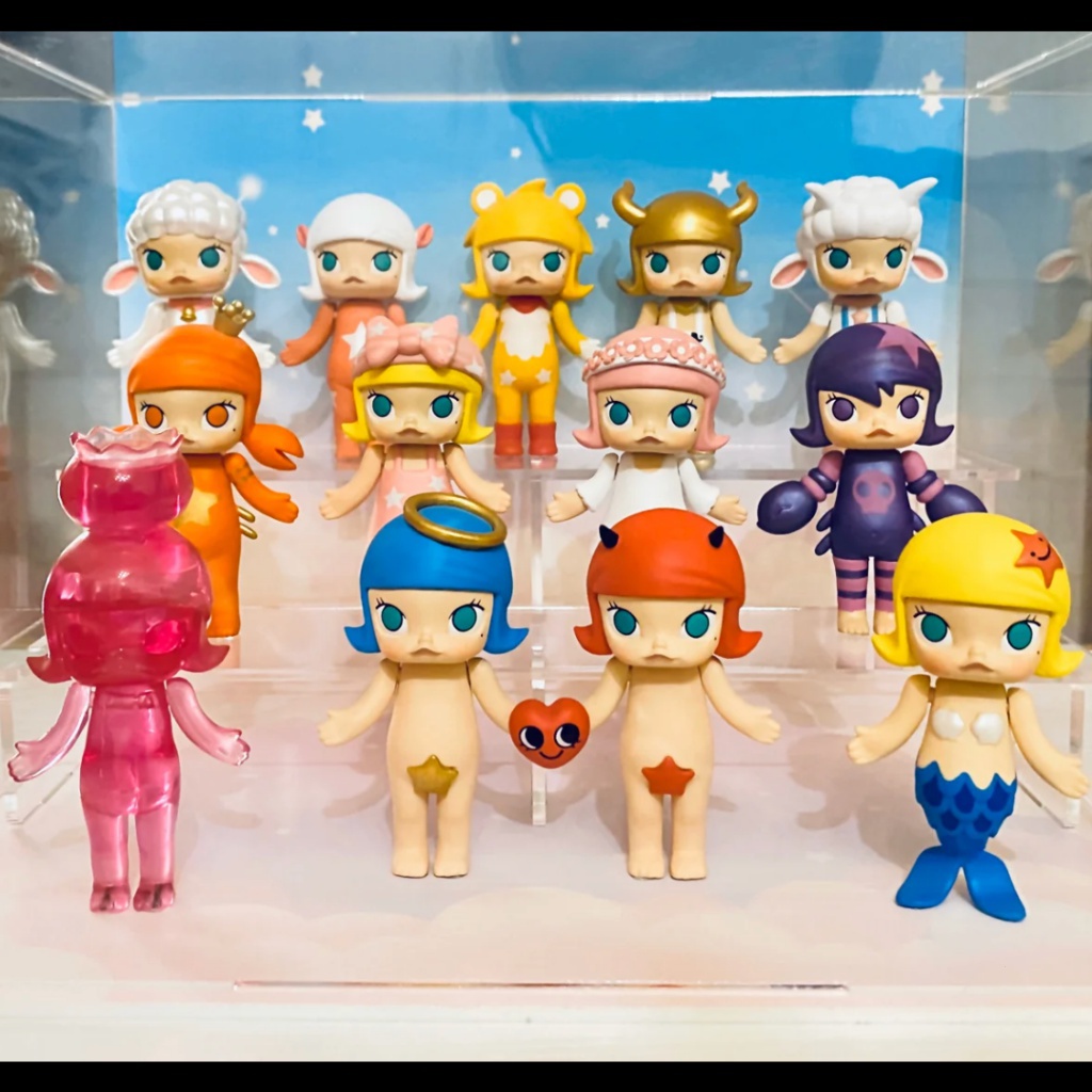 【Genuine】POPMART Molly Zodiac Classic Series blind box Set 12 Basic ...