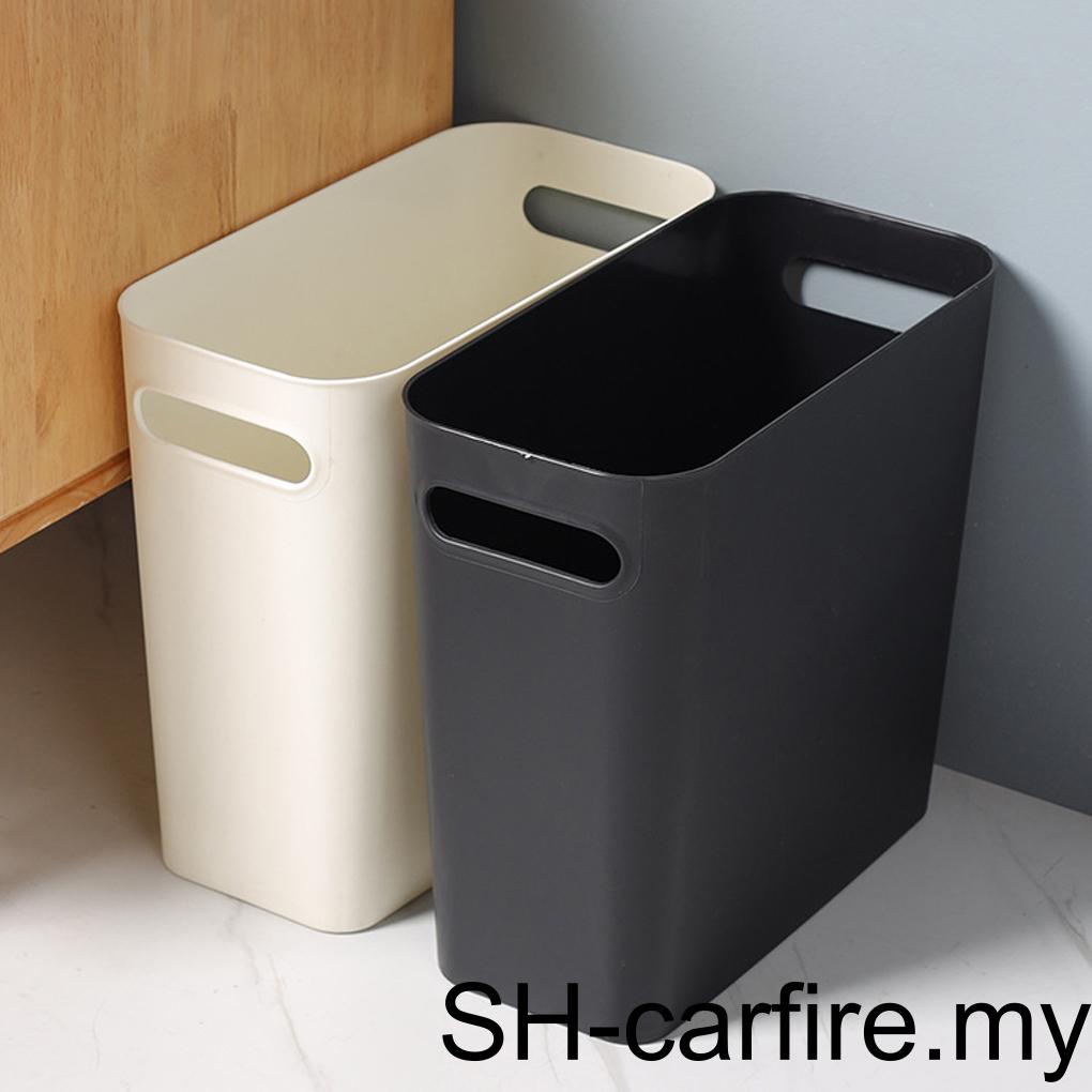 Slim Trash Can Wastebasket Handles Garbage Container Space-Saving ...