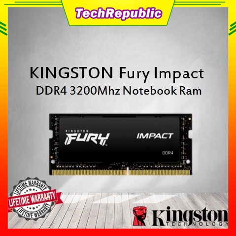 KINGSTON FURY IMPACT 8GB 3200MHz DDR4 CL20 SODIMM LAPTOP NOTEBOOK GAMING RAM ( KF432S20IB/8 ...