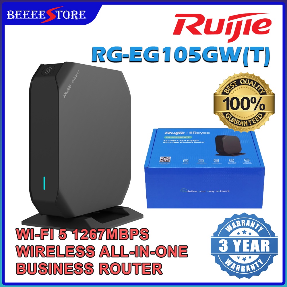 RUIJIE RG-EG105GW(T) WI-FI 5 1267MBPS WIRELESS ALL-IN-ONE BUSINESS ROUTER | Shopee Malaysia