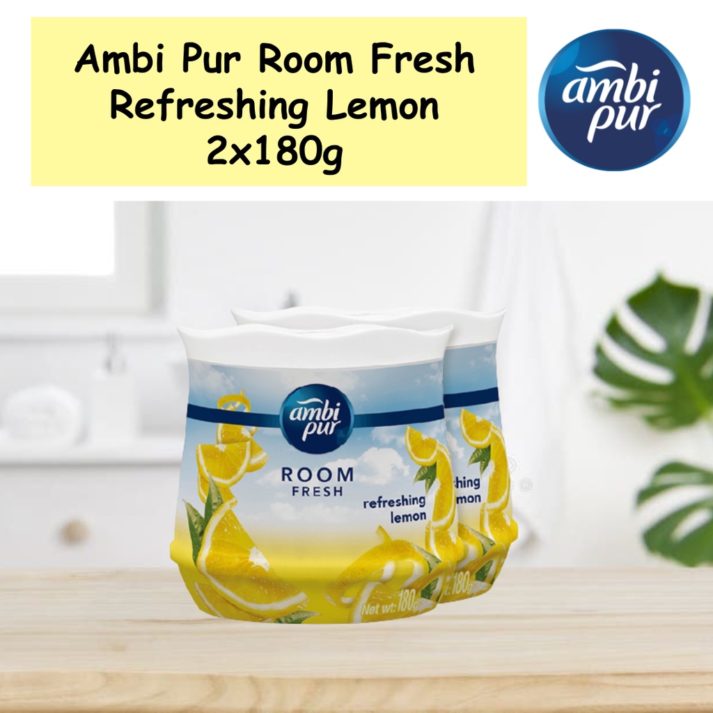 Ambi Pur Room Fresh Gel REFRESHING LEMON 2x180g (TWIN PACK) | Shopee Malaysia