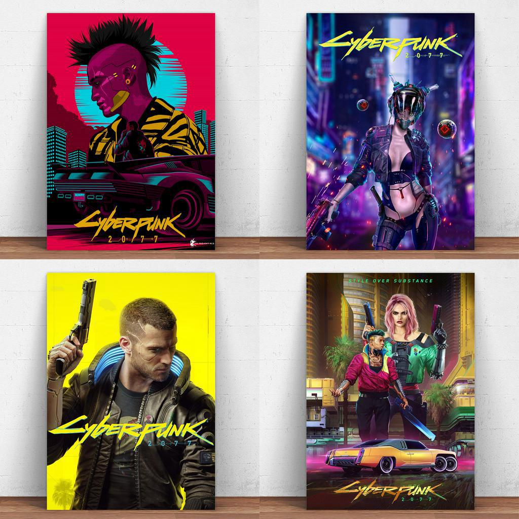 Cyberpunk 2077 Poster Metal Tin Sign Game Gaming Wall Decor Home ...