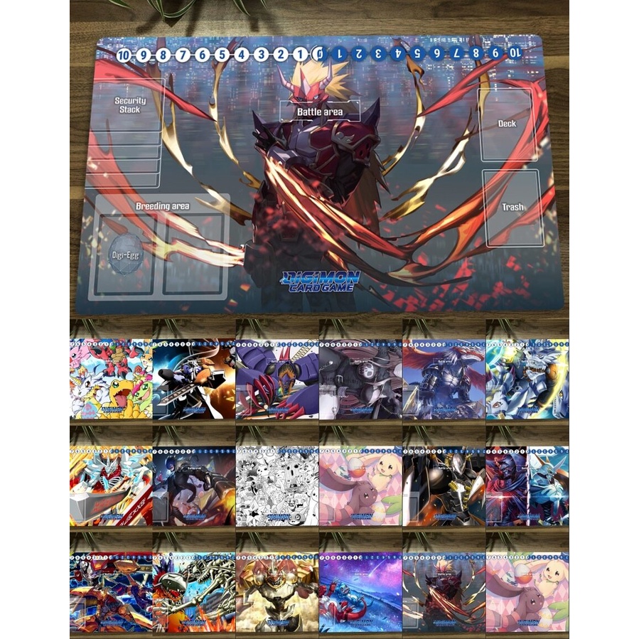 Board Game Digimon Playmat Omegamon Agnimon Terriermon Metal Greymon ...