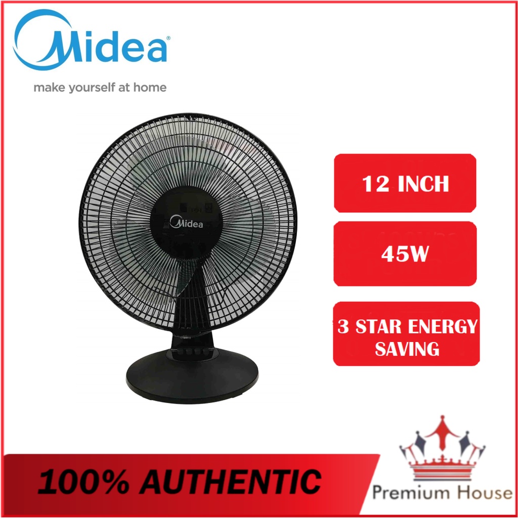 Midea 12" Table Fan MF-12FT16JC | Shopee Malaysia