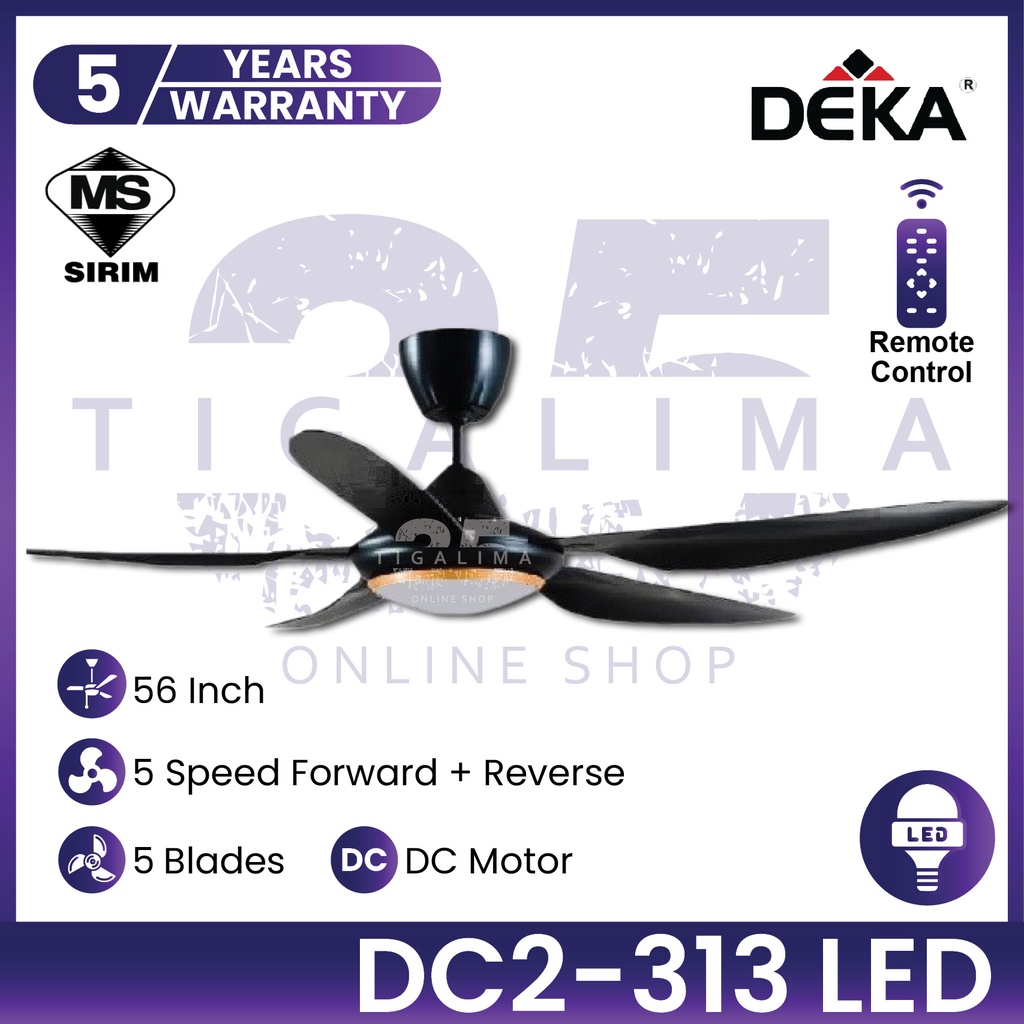 DEKA DC2-313 LED KRONOS F5DC LED 56Inch 5 Blades Forward+Reverse DC ...