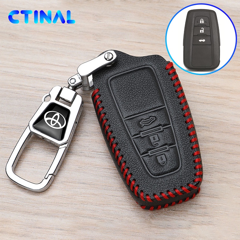 CTINAL Leather Car Key Case Cover For Toyota Corolla Altis Corolla ...