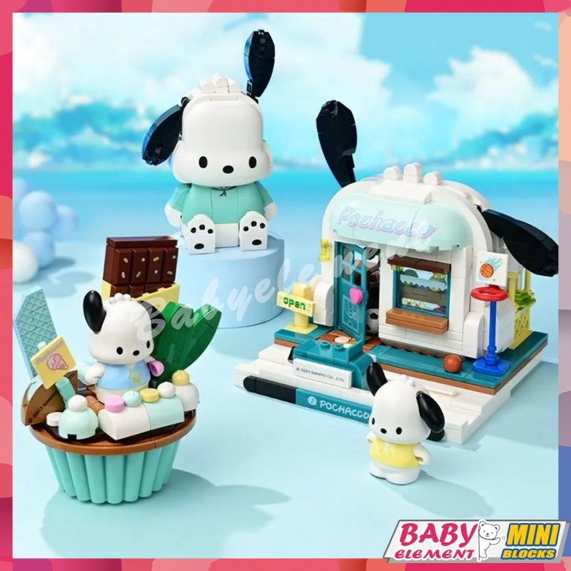 Pochacco cake Sanrio Series Street View Building Blocks Hello Kitty ...