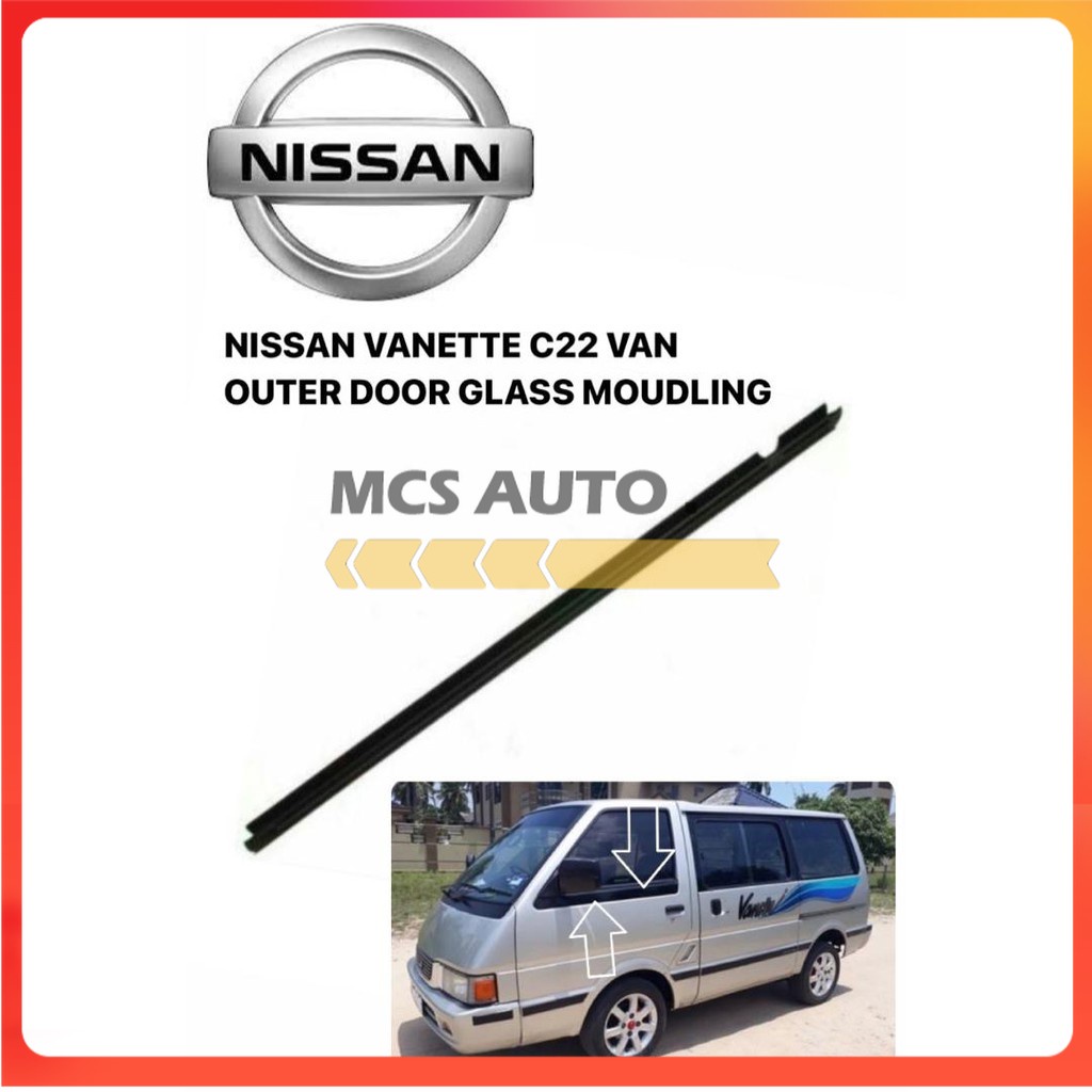 NISSAN VANETTE C22 VAN OUTER DOOR GLASS MOULDING LINING GETAH LUAR ...