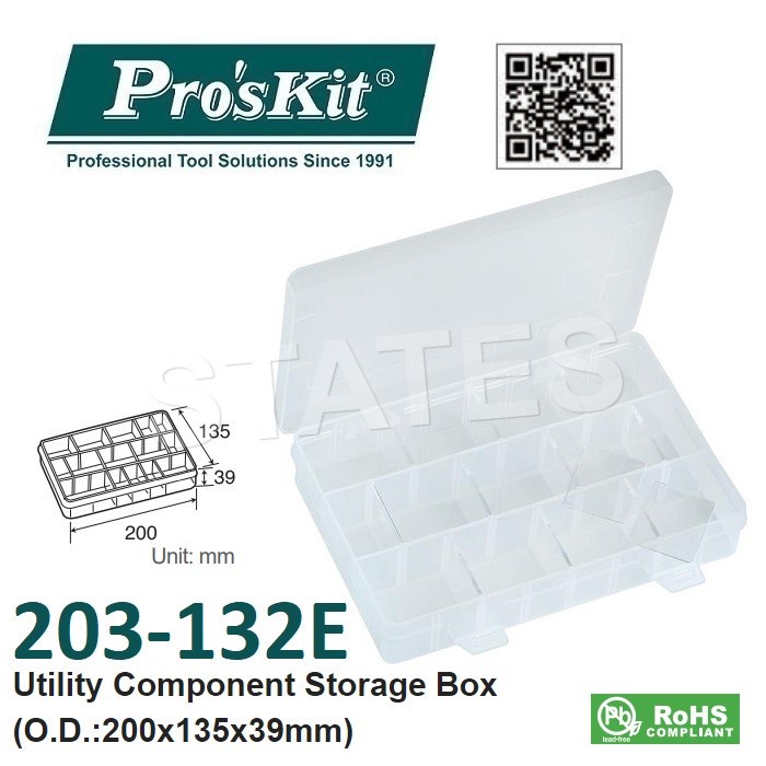 Pro'sKit 203-132E Utility Component Storage Box | Shopee Malaysia