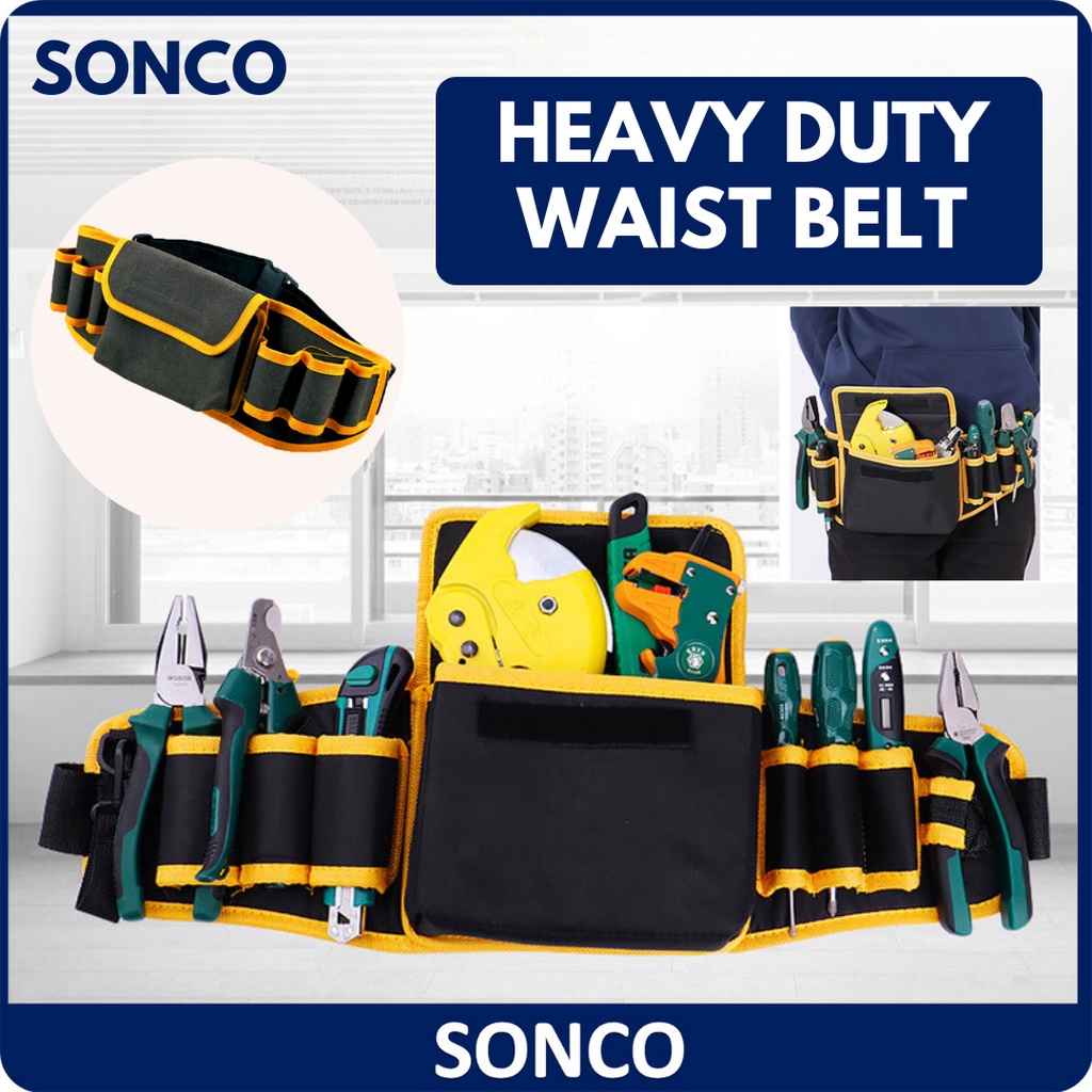 Portable Waist Tool Bag Belt Carpenter Nail Pouch Hardware Tool Kit Bag ...