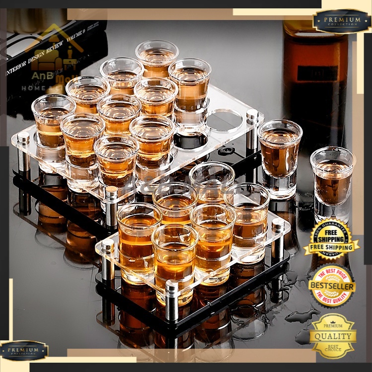 Shot Glass 6pc Bar KTV 45ml Bullet Glass Small Spirit Glass | Shopee ...