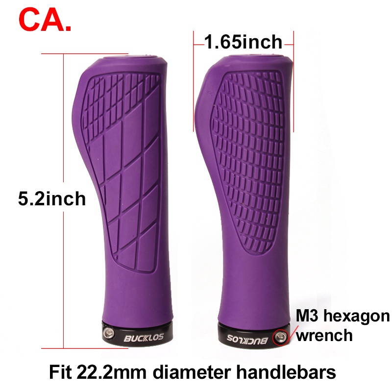 BUCKLOS Bike Handle Grip Nonslip Shock Absorption Bicycle Grip Handle ...
