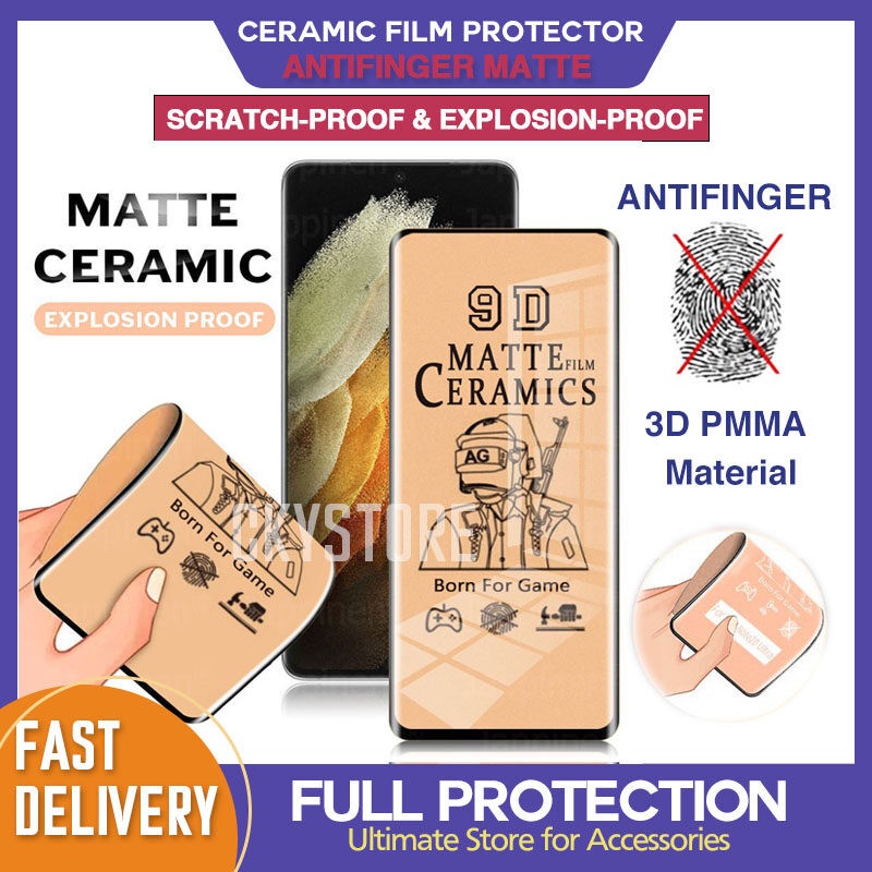 Samsung Galaxy S23 Ultra Full Curve Soft Clear Matte Ceramic Screen ...