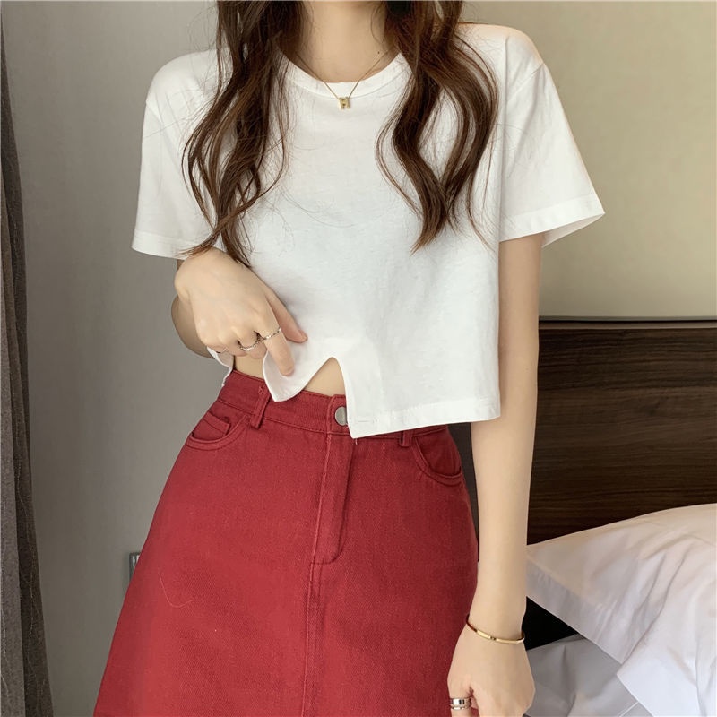 Summer New fesyen tshirt lengan pendek crop top women korean style ...