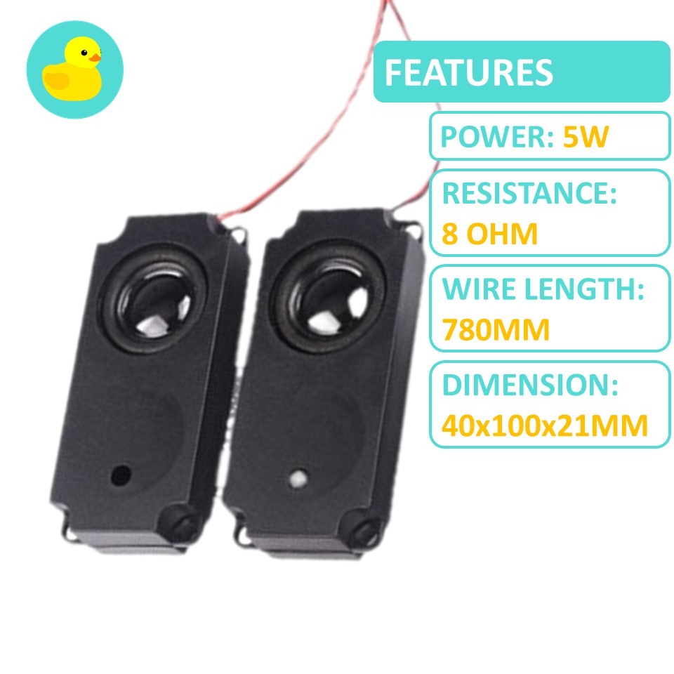 5W 8R 8 Ohm Rectangular Speaker Buzzer | Shopee Malaysia