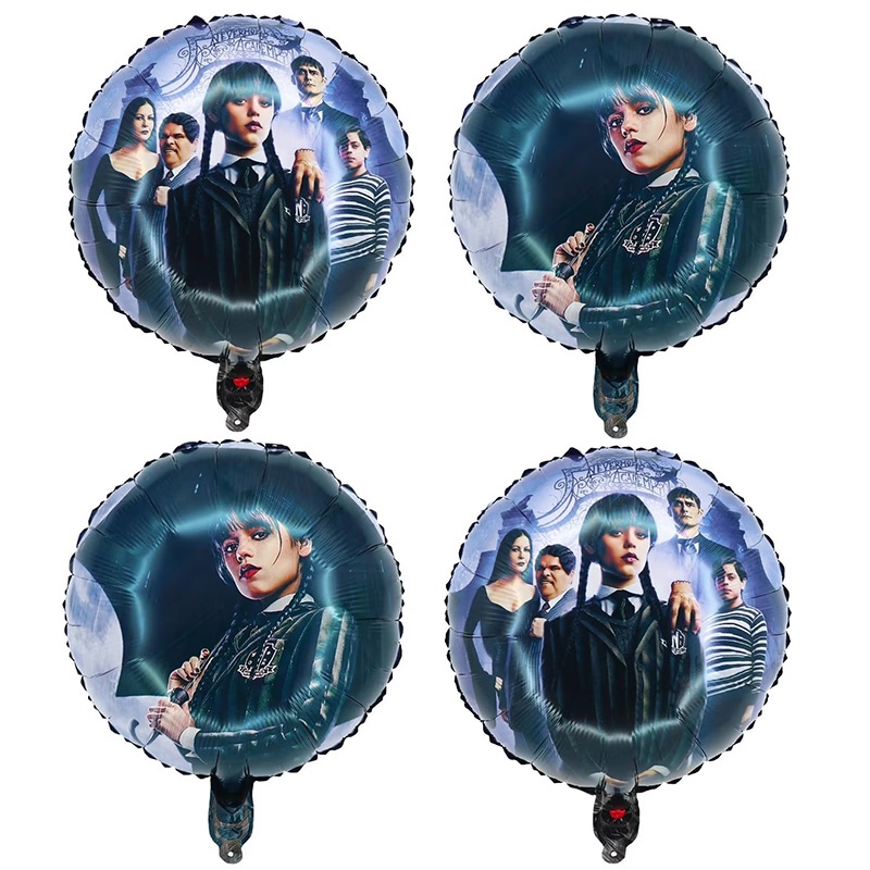 New Style 1pcs 18Inch Wednesday Addams Foil Helium Balloons Birthday ...